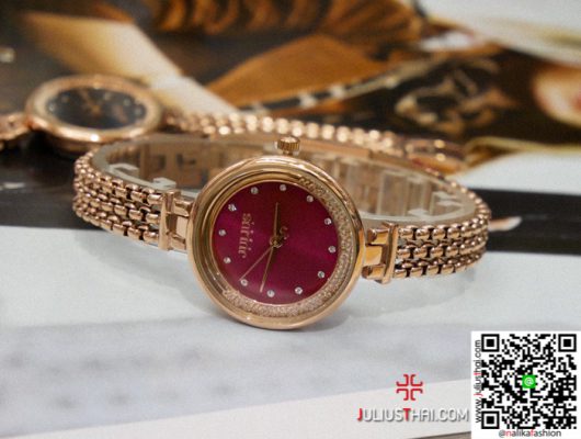 นาฬิกา Julius JA-1285 สายสแตนเลส สีพิ้งโกล สวยหวานมาก - นาฬิกา Julius ...